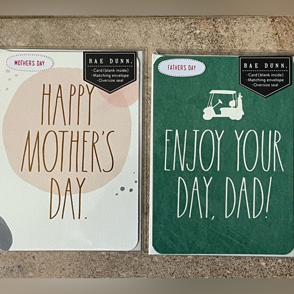 Rae Dunn | Party Supplies | Rae Dunn Set Of Mothers And Fathers Day ...